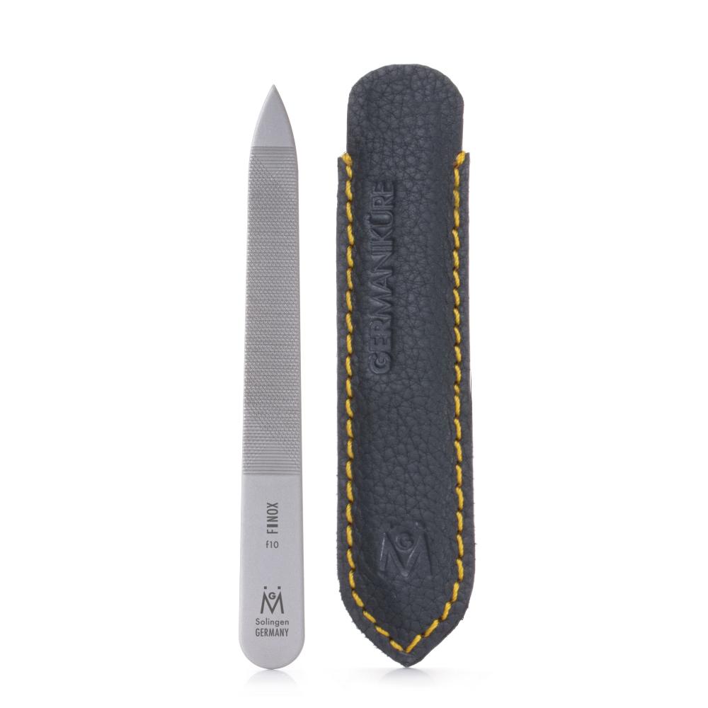 GERMANIKURE Triple Cut Metal Nail File in Leather Case, Made in Soling ...